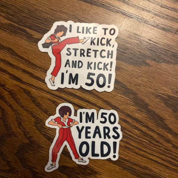 50th Birthday Die Cut Sticker Pack, Happy 50th Birthday, the Big 50 ...