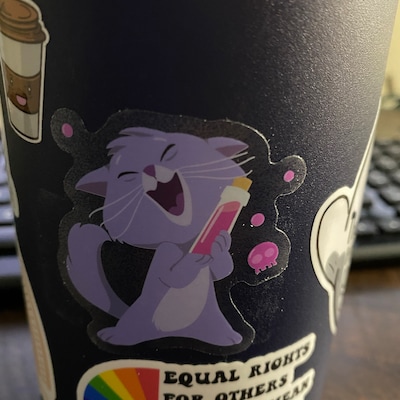 Yzma Cat With Potion Transparent Sticker/ Laptop iPhone Water - Etsy