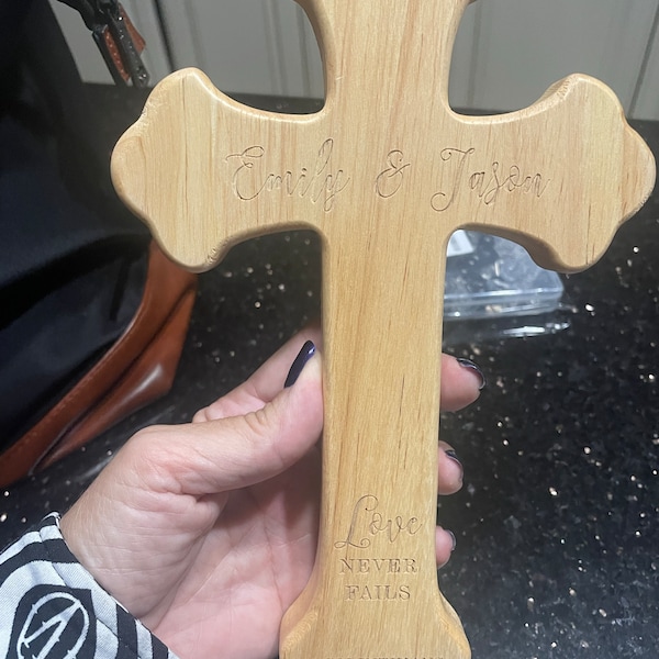 Our Wedding Day Personalized Wood Cross, Gifts for Wedding, Religious ...