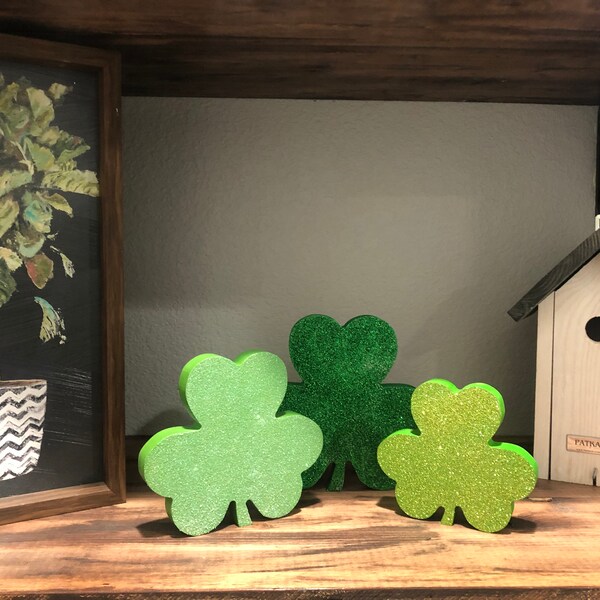 Shamrock Cutout- Three Leaf Clover Wood Craft- DIY Craft for March- St ...