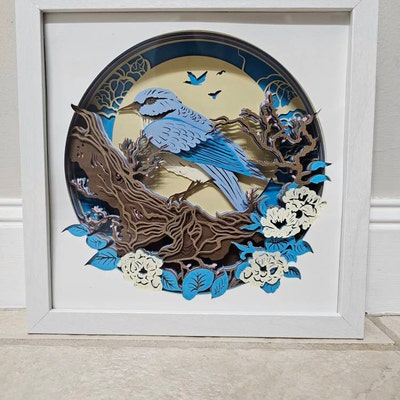 Hot Air Balloon SVG Shadow Box Template Cardstock Project for - Etsy UK