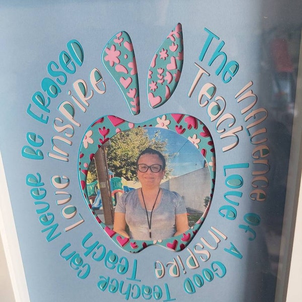 Teacher Inspire 3D Box Paper Cut Light Box Svg,teacher Life Shadow Box ...