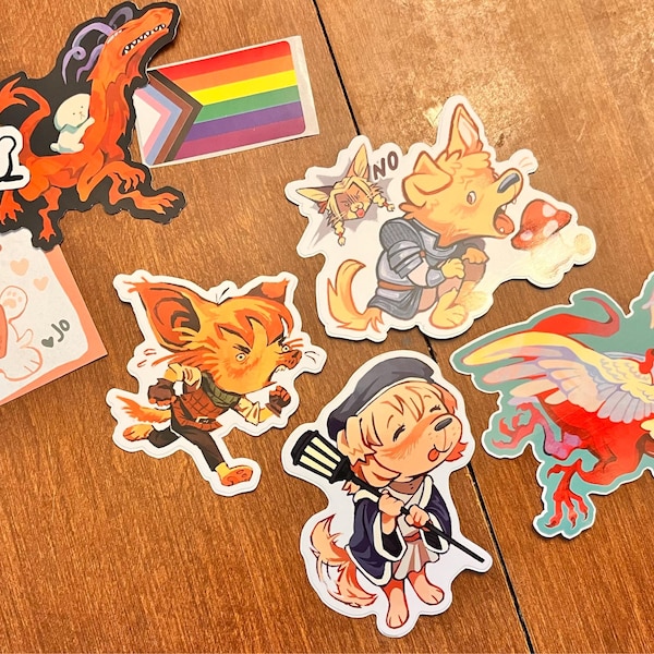 Dog Falin Stickers | Dungeon Meshi - Etsy