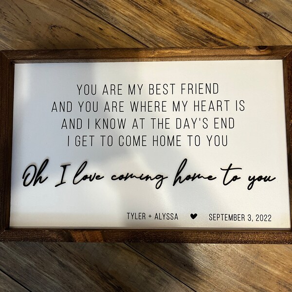 Wedding Song Wood Sign, First Dance Lyrics, Personalized Wedding Gift ...