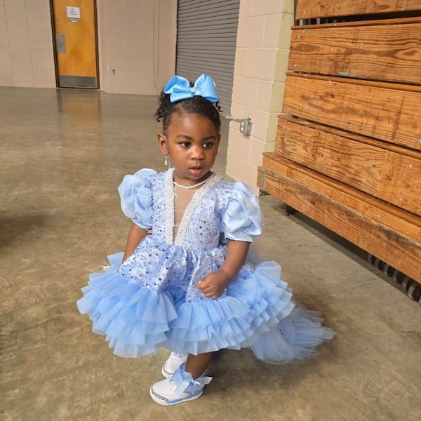 Pink Girl Birthday Dress, Baby Wedding Dress, Pink Puffy Dress, 1st ...