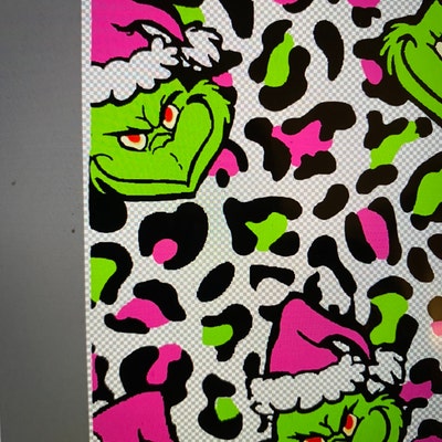 Grinch Leopard Print Background Red and Green Leopard PNG - Etsy UK