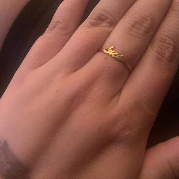 14K Solid Gold Name Ring • Personalized Jewelry • Gift for Her - Etsy