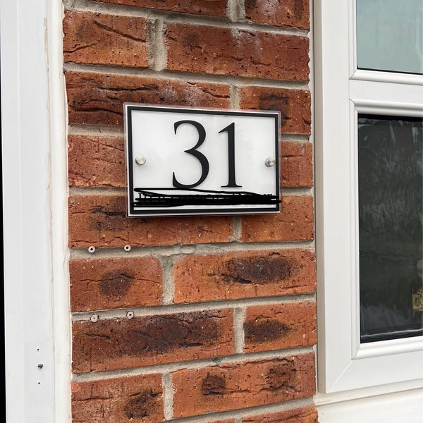 Bordered Rectangular House Signs, Door Number Plaques, Multiple Colour ...