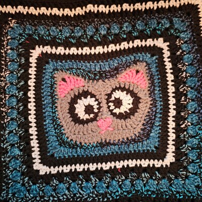 Cat Face Granny Square - Etsy