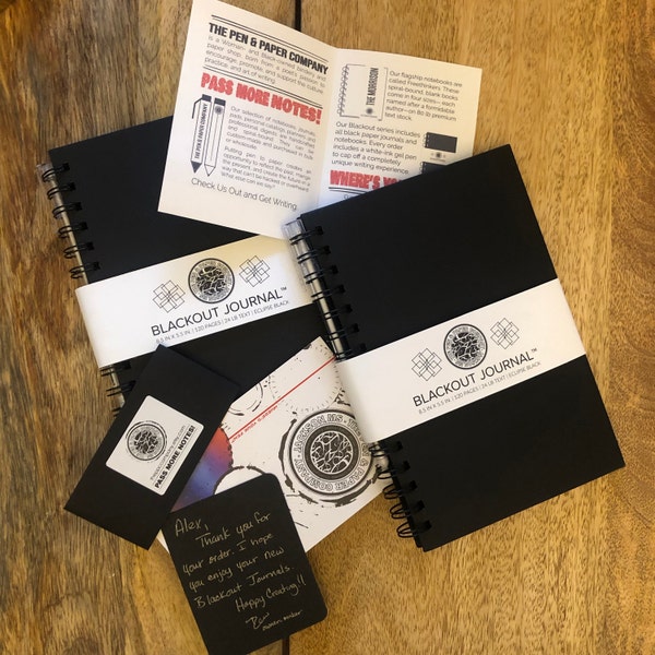 Blackout Journal - Black Paper Journal - Etsy