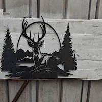 Moose Scene Dxf, Animals Cut File for Laser Dxf Plasma Cnc Metal Wall ...