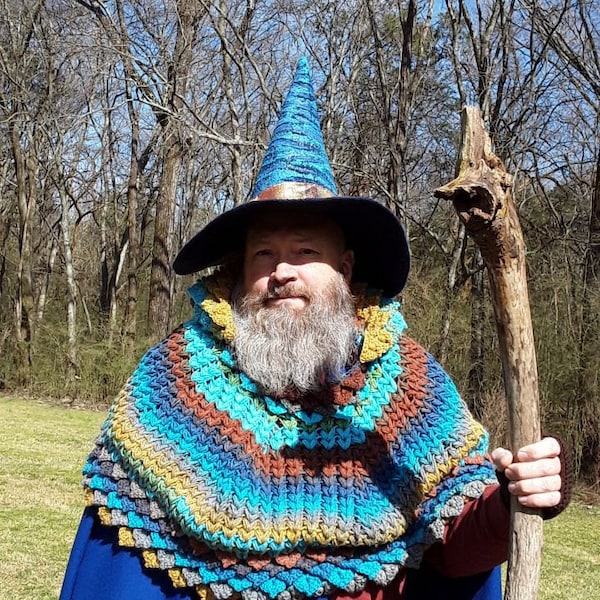 Handmade Crochet Dragon Scale Capelet Hooded Poncho - Etsy