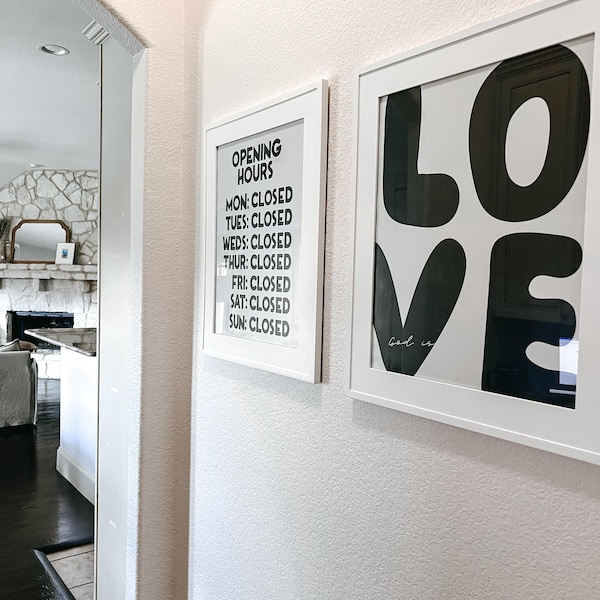 Retro God is Love Bible Verse Poster, B&W Aesthetic Christian Print ...