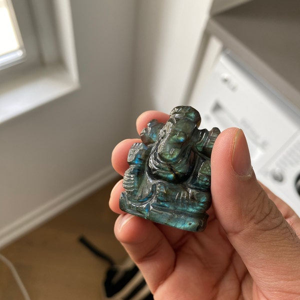 Lord Ganesh Idol | Carved Ganesh | Handmade Ganesh,golden Shine Ganesh ...