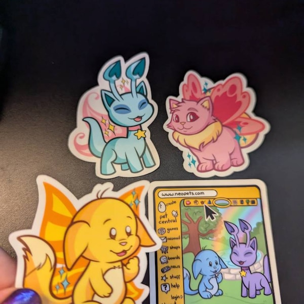 LPS Holographic Sticker Waterproof Vinyl Laptop Decals Pet Cat Dog ...