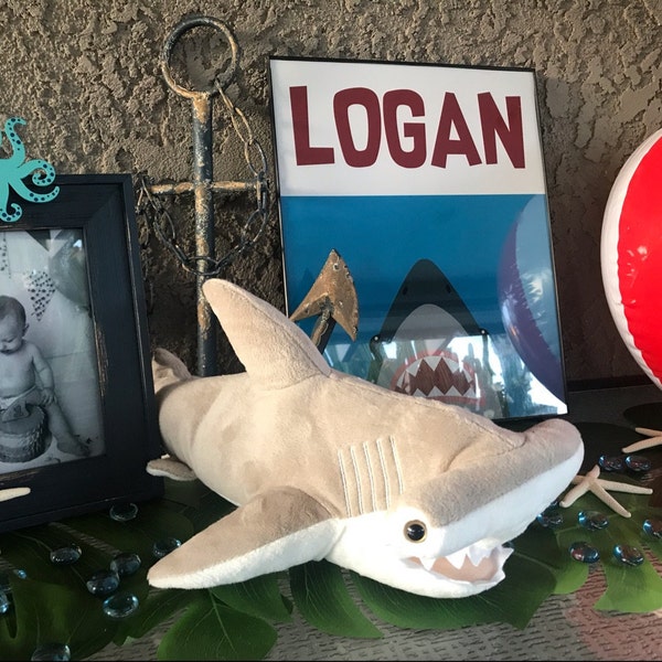 Custom Name Shark Printable Personalized Printable Wall Art Nautical ...