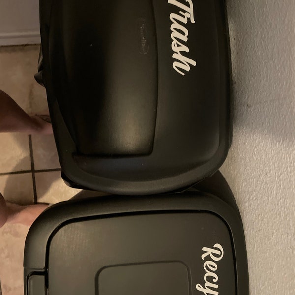 Recycle and Trash Indicator Script Decals / Recycle/ Trash / Vinyl ...