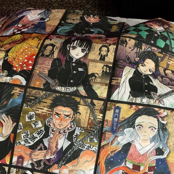 Japanese Anime Fabric Cartoon Anime Polyester Cotton Fabric by the Half ...