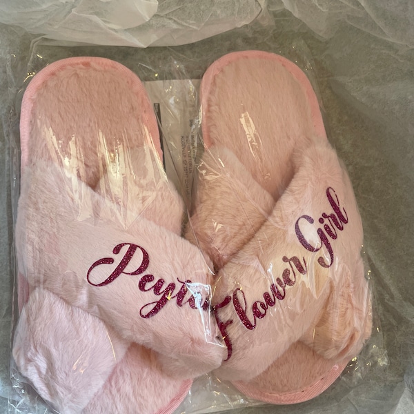 Personalized Girls Slippers for Kids Ages 3 to 10 Years - Non-skid ...