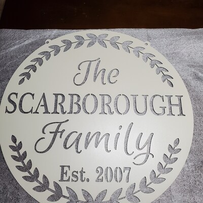 Family Established Date Modern Front Entry Welcome Sign Personalized ...