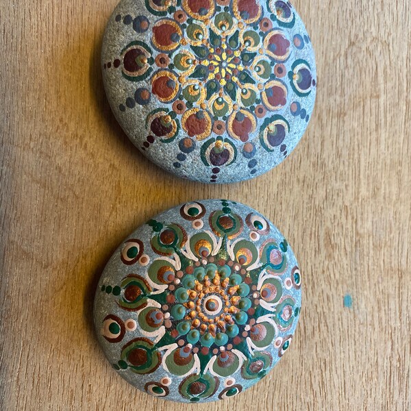 20 Round Stones 2.5"-3" Smooth, Flat, Round Rocks, Mandala Stones ...