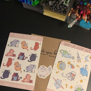 The Office Cats Sticker Handmade Traditionally Hand Drawn | Etsy
