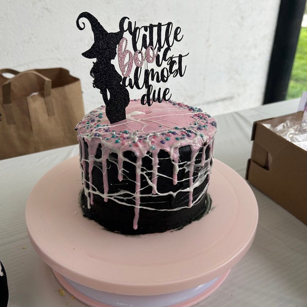 A Little Boo is Almost Due Cake Topper, Baby Shower Cake Topper ...