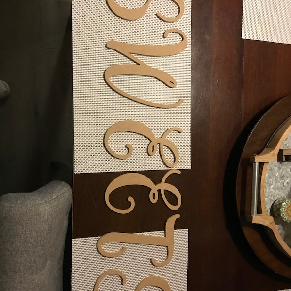 Unfinished Wooden Script Letter: DIY Craft, Wall Decor - Etsy