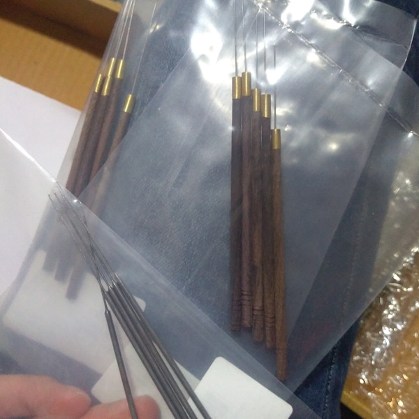 Aari (0.5MM) Needle for Beading and French Wire Embroidery With Handles ...