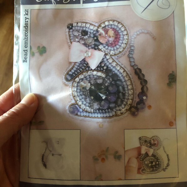 Bead Embroidery Kit Tarantula Spider. Seed Bead Brooch Kit. DIY Craft ...