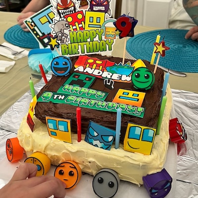 Printable Geometry Dash Memory Card Game, Digital Download, Geometry ...