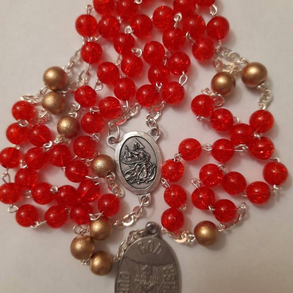 God Our Father Rosary Center Medal: Italian Silver Finish - Etsy