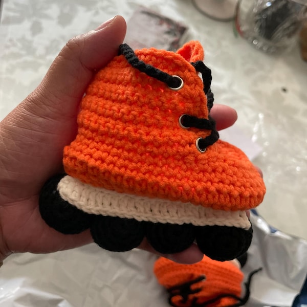 Crochet Baby Blue Soccer Shoes, Baby's First Cleats, Baby Sports ...