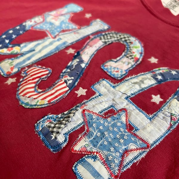 Summer Monogram | Vintage Quilt Applique |fishtail Monogram Applique | Yellow Monogram Tshirt ...