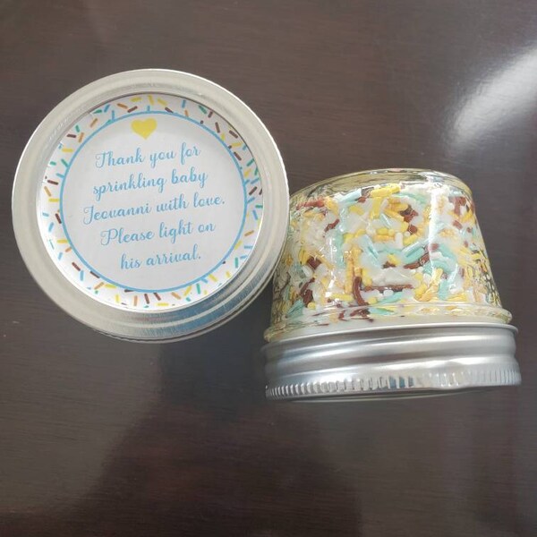 Bulk Rainbow Sprinkle Birthday Cake Scented Candle Favors: Baby Shower ...
