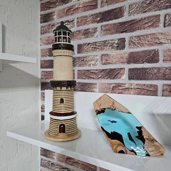 Heceta Head Lighthouse Handmade Ceramic Tea Light Candle Holder ...