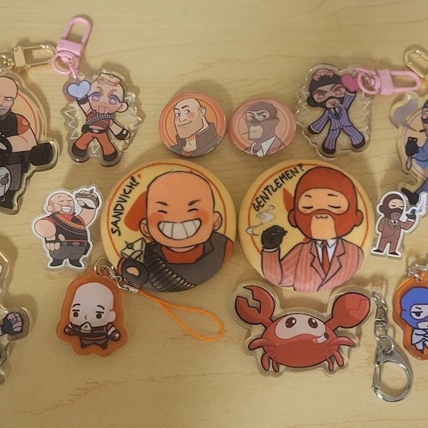 FINAL SALE Team Fortress 2 TF2 Chibi Acrylic Charms/keychains - Etsy