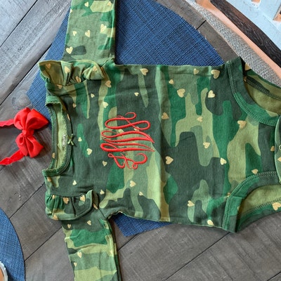 Camo Baby, Baby Girl Outfit, Embroidered Camouflage Bodysuit, I'm the ...