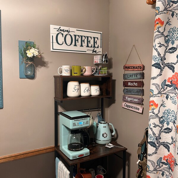 Pallet Sign - Coffee Bar Sign - Custom Wood Sign - 3D Sign ...