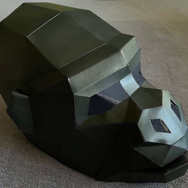 Gorilla Mask | DIY Paper Mask, Printable Template, Papercraft, 3D Mask ...