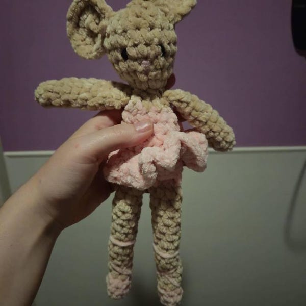 Crochet Brie Mouse & Mermaid Tail Pattern: Plush Ballet Toy (PDF ...