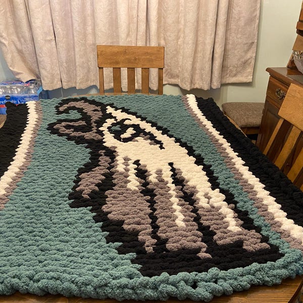 Pattern for Chunky Knit Blankets/finger Knitting Eagle - Etsy