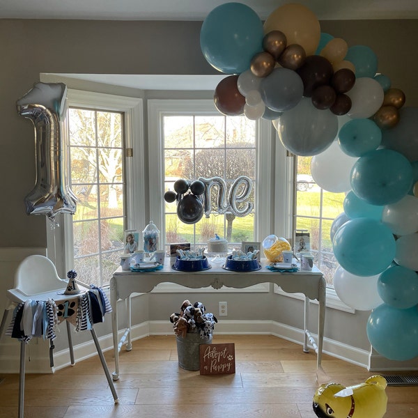 Boys Birthday Banner - Puppy Theme High Chair Banner - Boys 1st ...