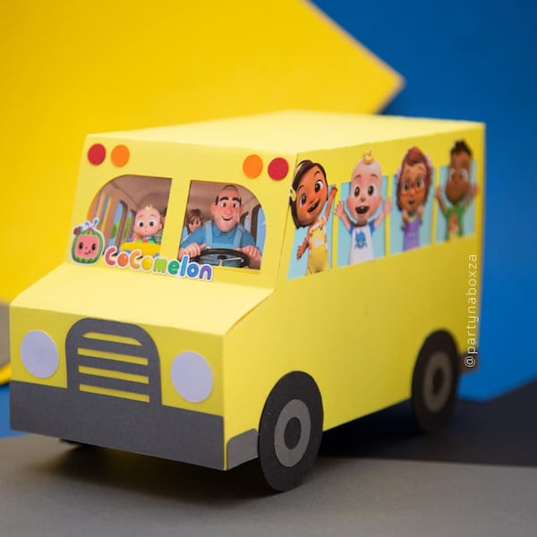 School Bus Gift Box SVG Design - Etsy