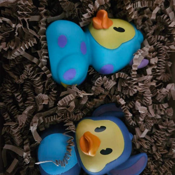 Blue Rubber Duck Cute Novelty Gift Bright Colors Gift for Friend Office ...