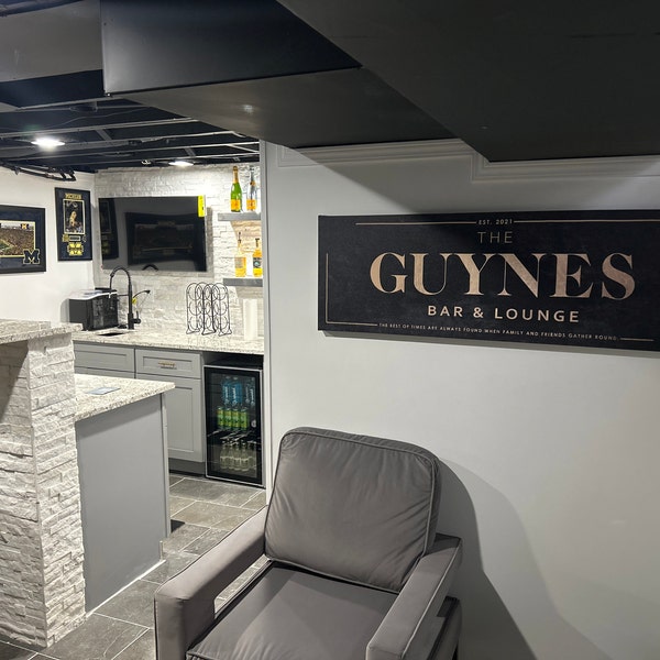 Custom Bar & Lounge Sign, Customized Bar Sign, Home Bar Sign, Large ...