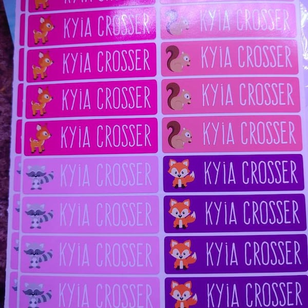 Personalized Name Labels for Kids Waterproof Labels Dishwasher Safe ...