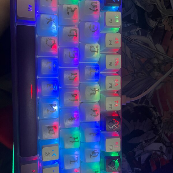 Teyvat Alphabet Keycap Set - Etsy