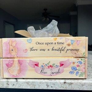 Personalised Wooden Book Crate Toy Crate Teddy Crate Baby - Etsy