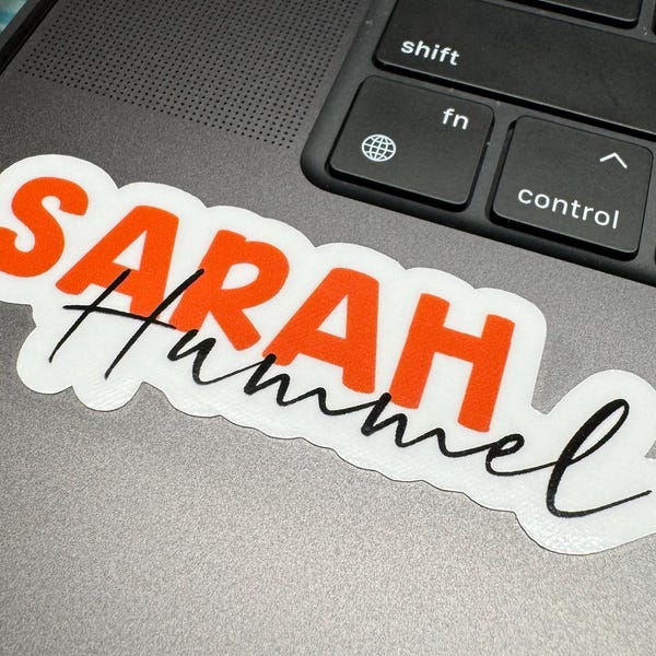 Waterproof Name Decal - Personalized Vinyl Sticker - FULL NAME STICKER ...
